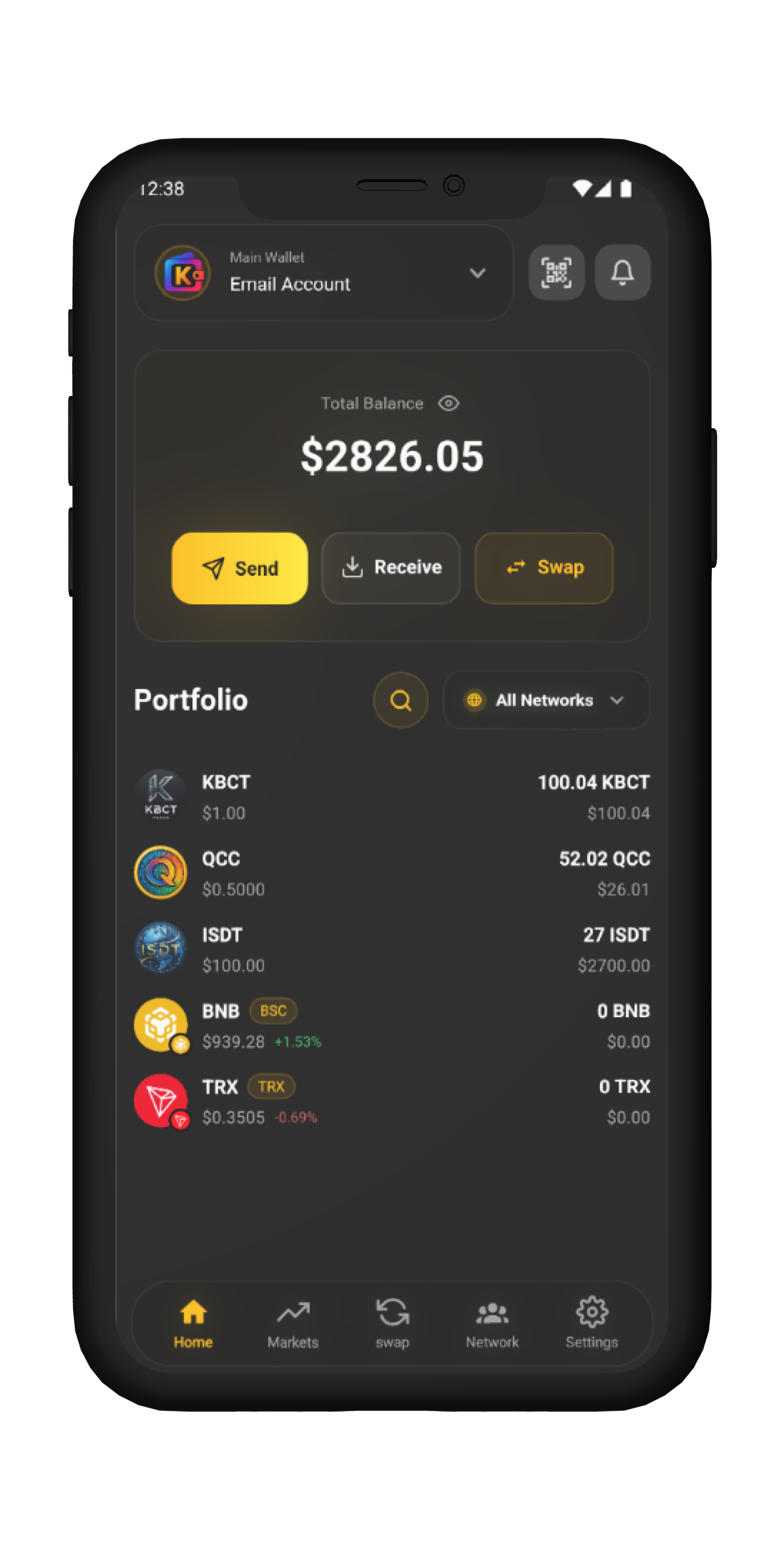 K-Wallet - BSC & Tron Crypto Wallet
